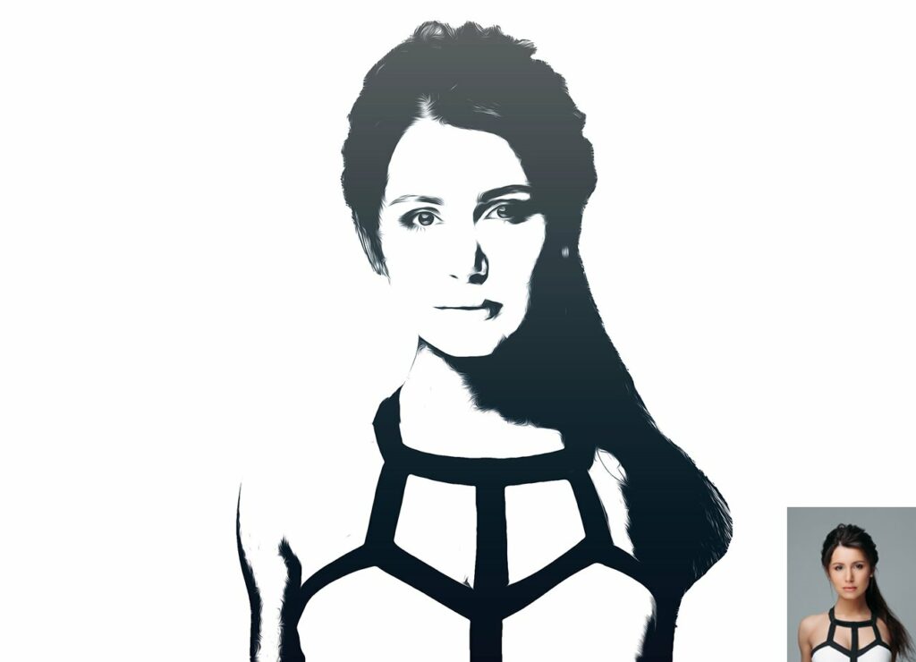 Portrait Stamp Photoshop Action – MasterBundles