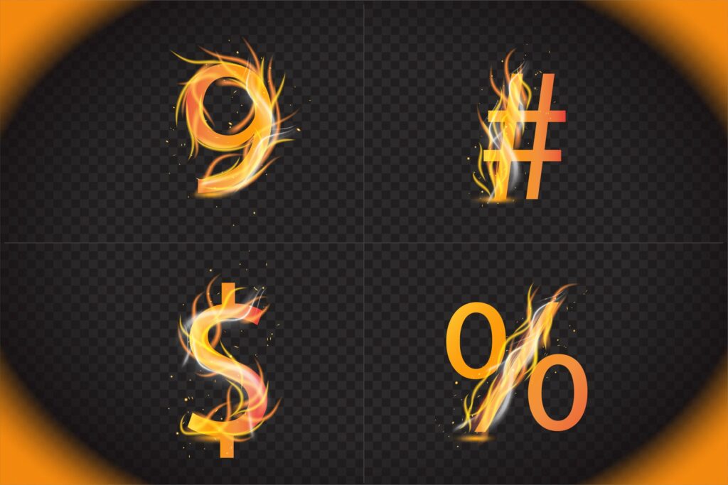 Fire Alphabet Letters Design – MasterBundles
