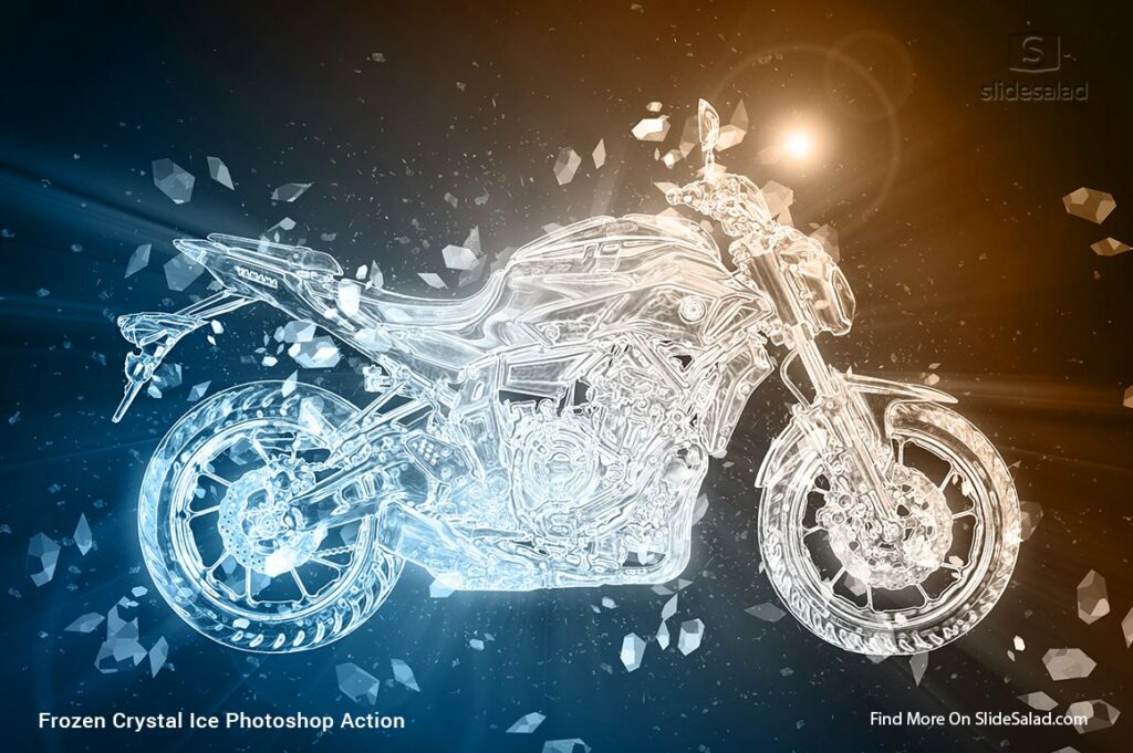 Frozen Crystal Ice Photoshop Action – MasterBundles