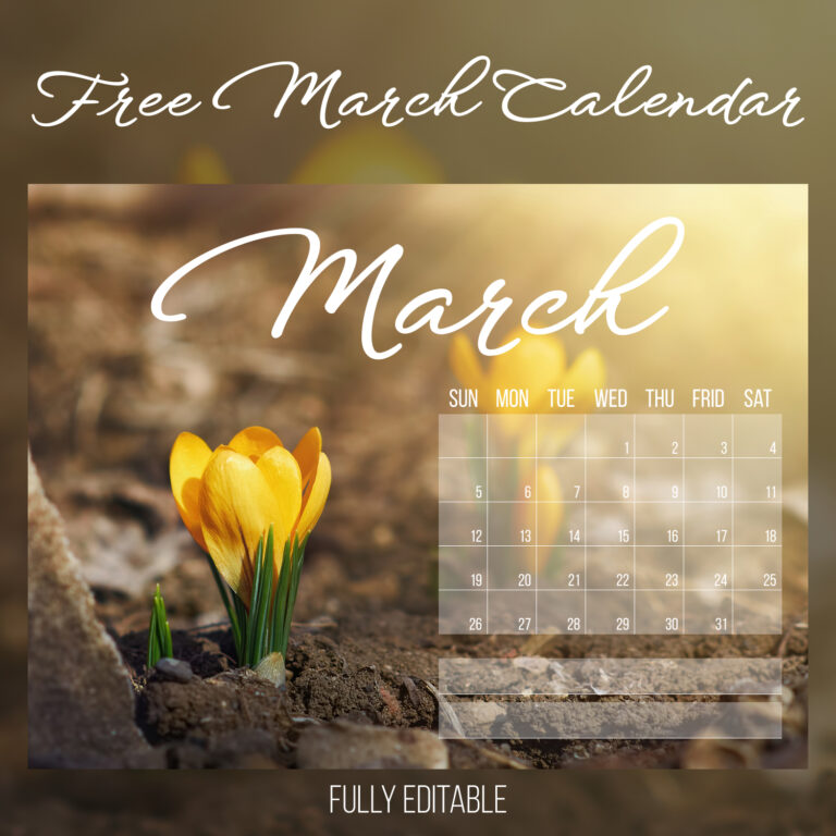 Free March 2021 Printable Calendar & Wallpapers – MasterBundles