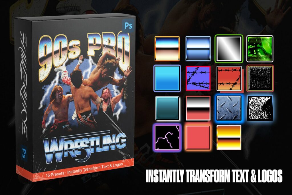 90s Wrestling Text Styles Pack Vol 2 – MasterBundles