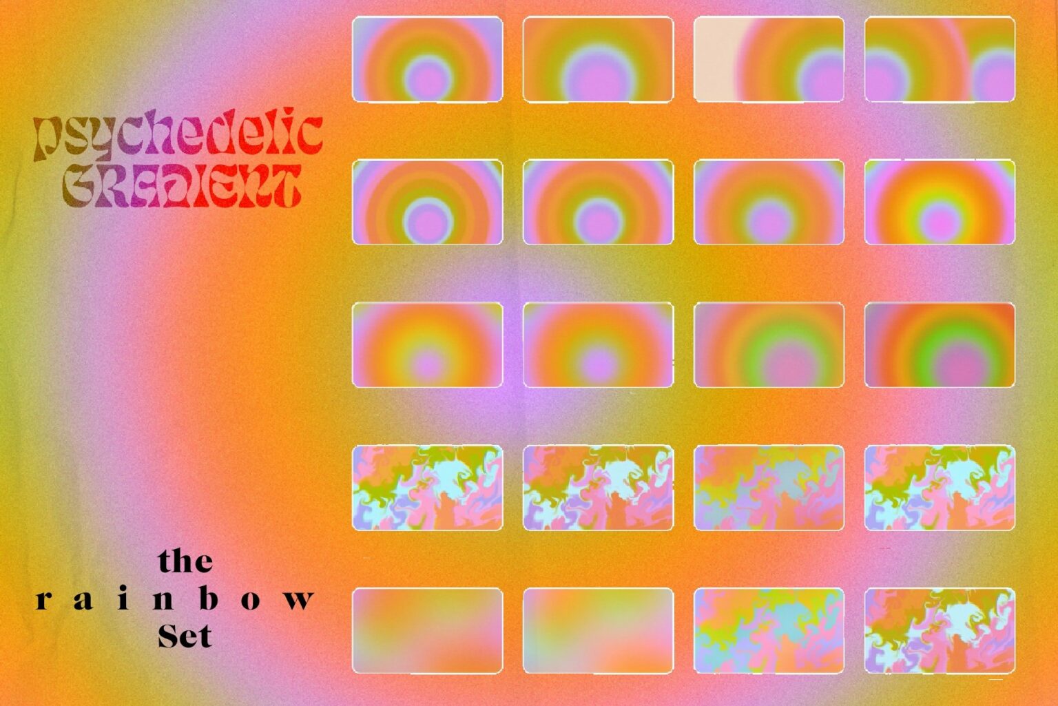 Psychedelic Gradient - 70s design – MasterBundles