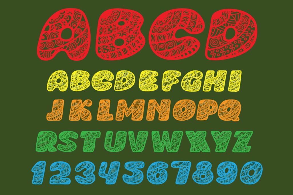 Font of curly letters. – MasterBundles