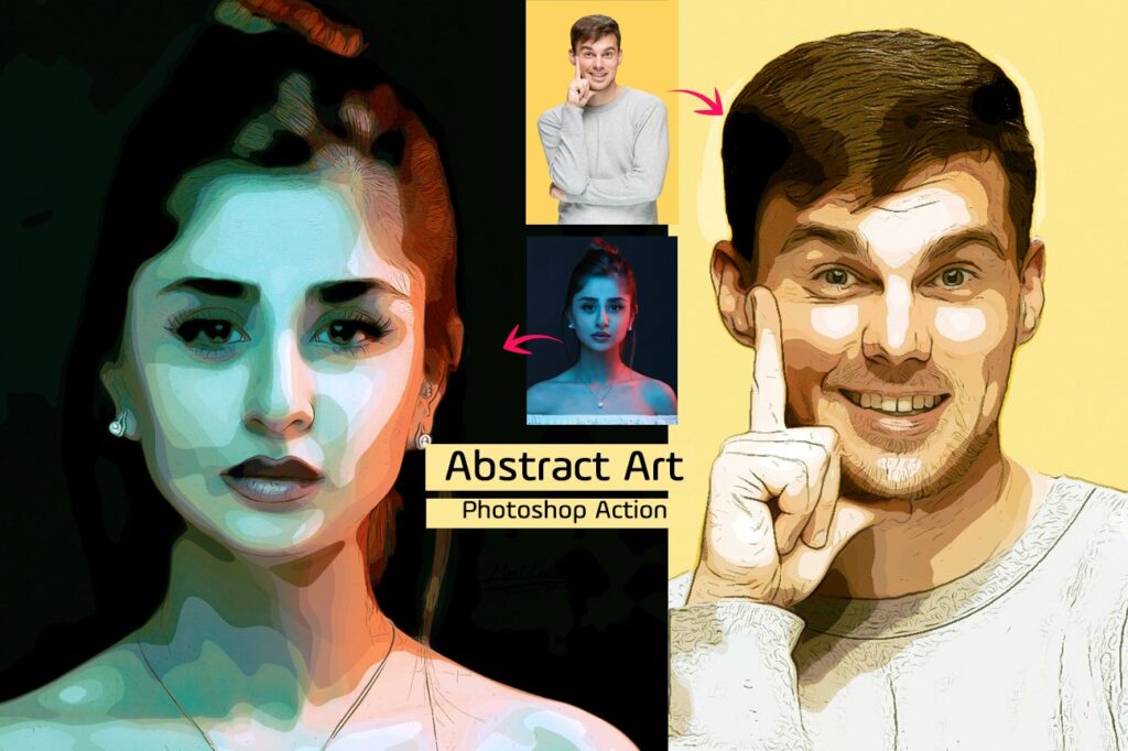 Abstract Art Photoshop Action – MasterBundles