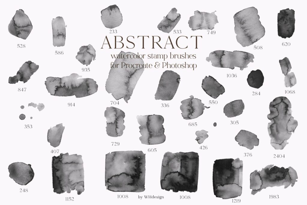 Abstract Procreate & PSD Brushes – MasterBundles