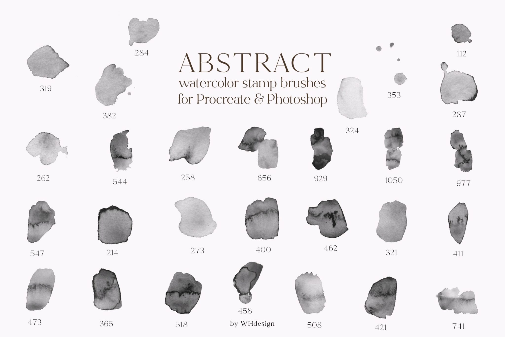 Abstract Procreate & PSD Brushes – MasterBundles