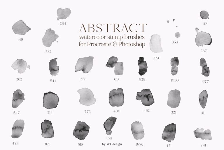 Abstract Procreate & PSD Brushes – MasterBundles