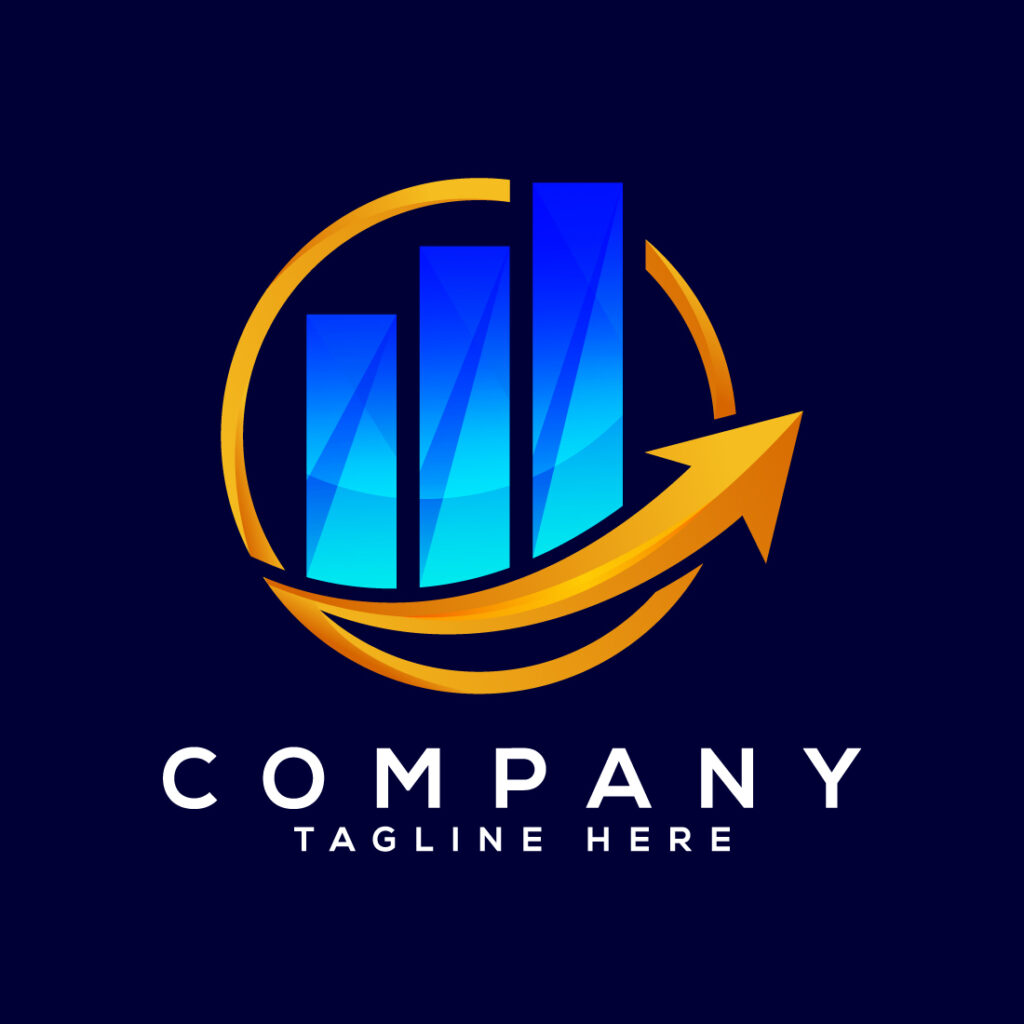 Finance and accounting logo low poly art style design vector template ...