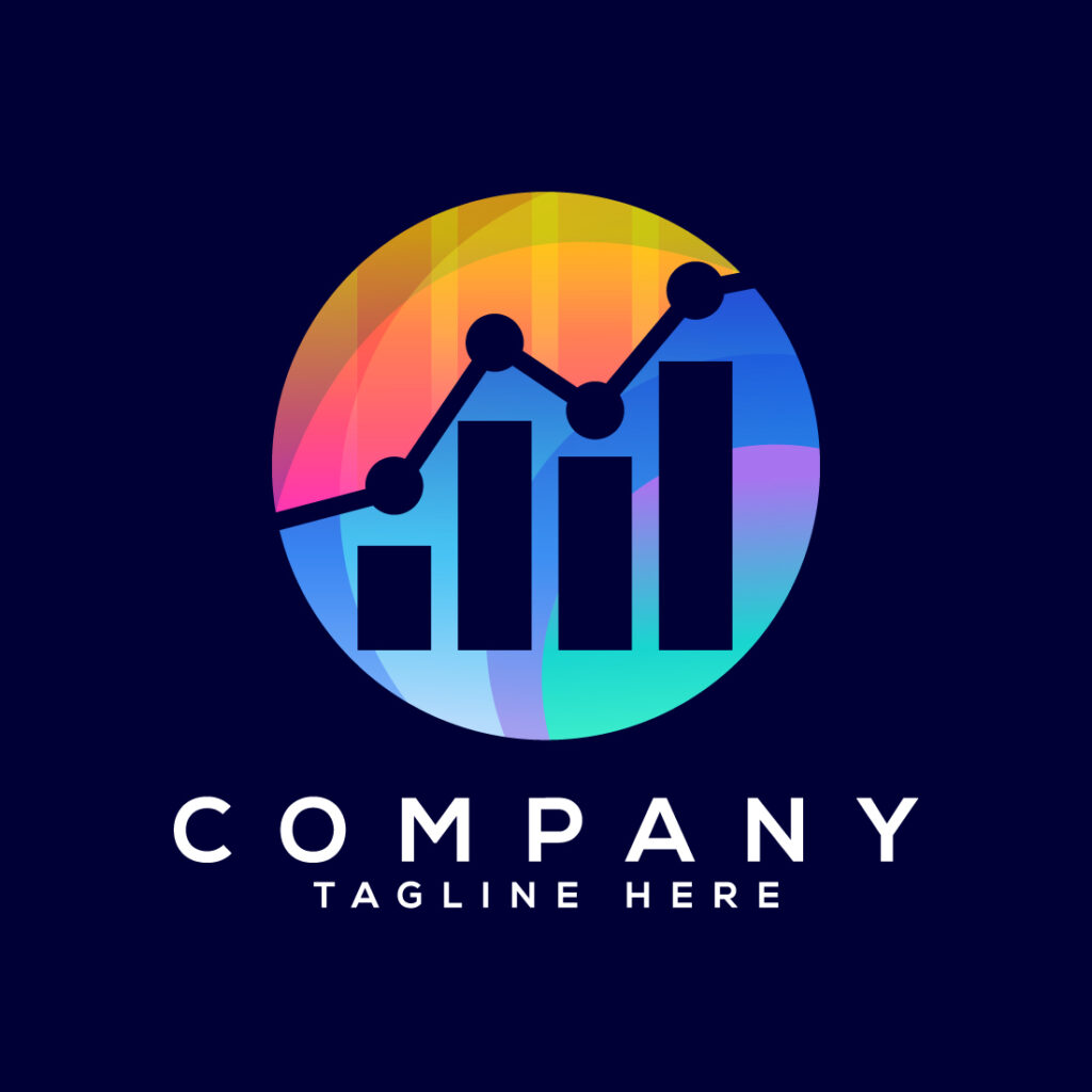 Accounting financial gradient logo, Financial Advisors logo design ...