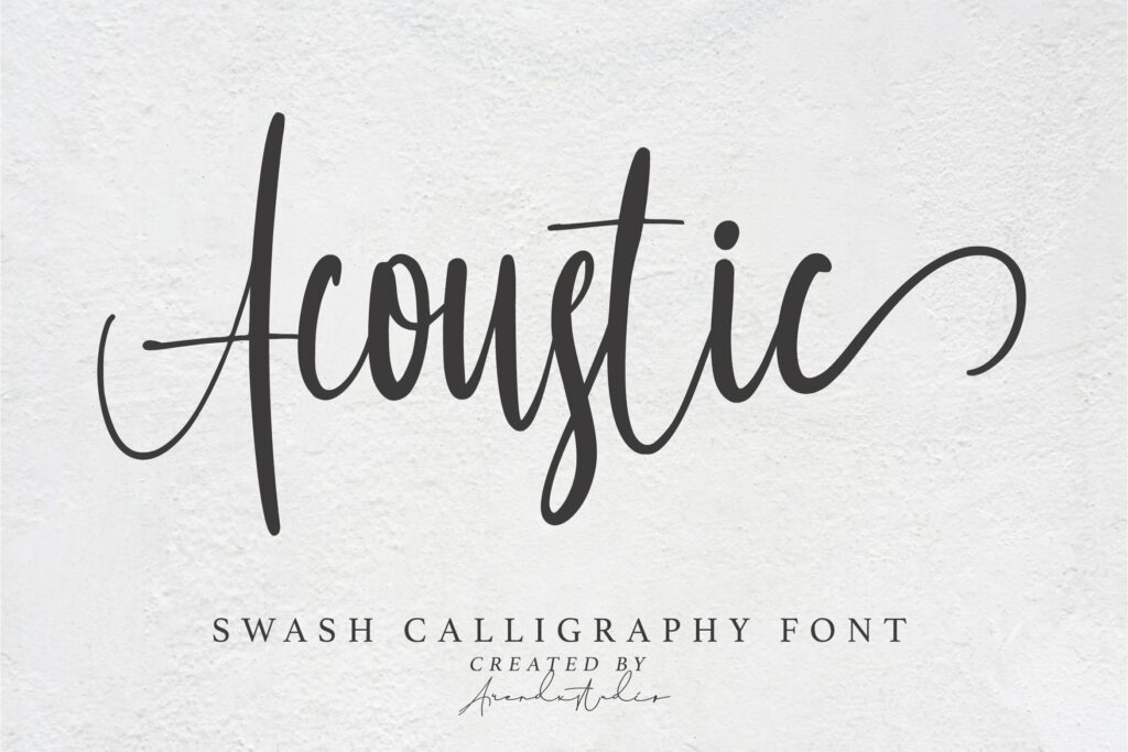Acoustic - Swash Calligraphy Font – MasterBundles