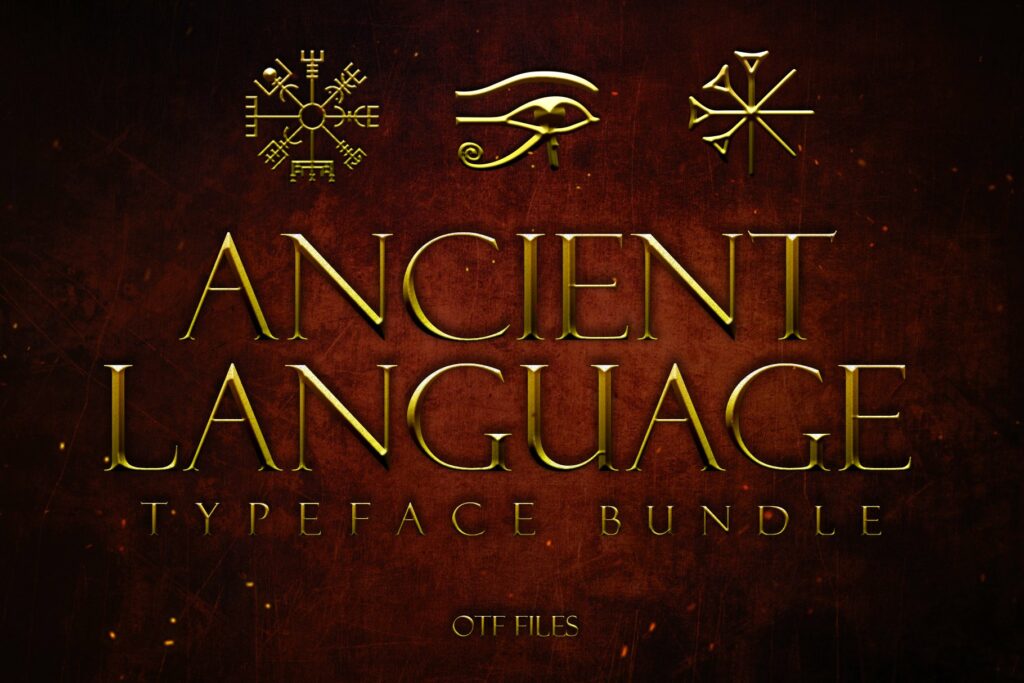 Ancient Languages Typeface Bundle – MasterBundles