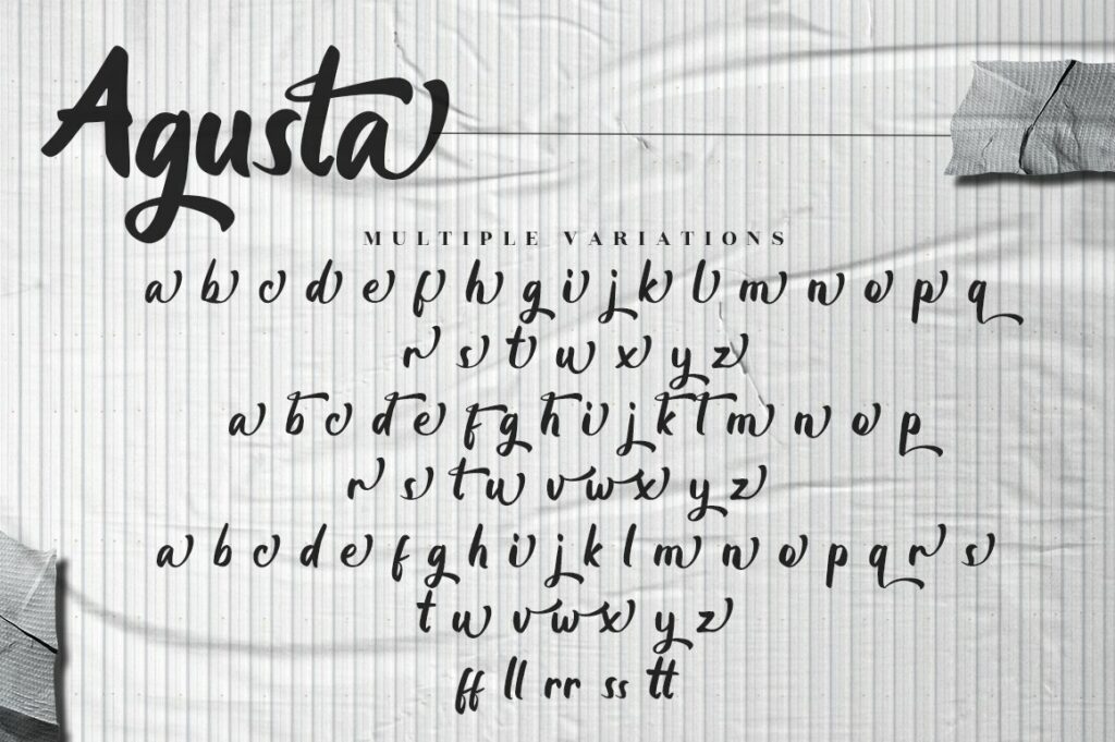 Agusta - Bold Script Font – MasterBundles