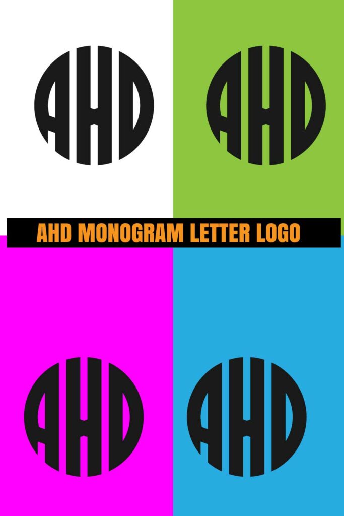 AHD monogram letter logo - MasterBundles