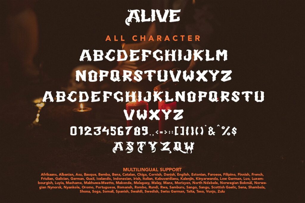 Alive - Horror Display Font – MasterBundles