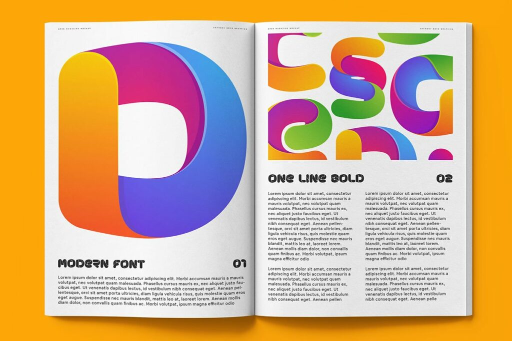 One Line Bold Colored font – MasterBundles
