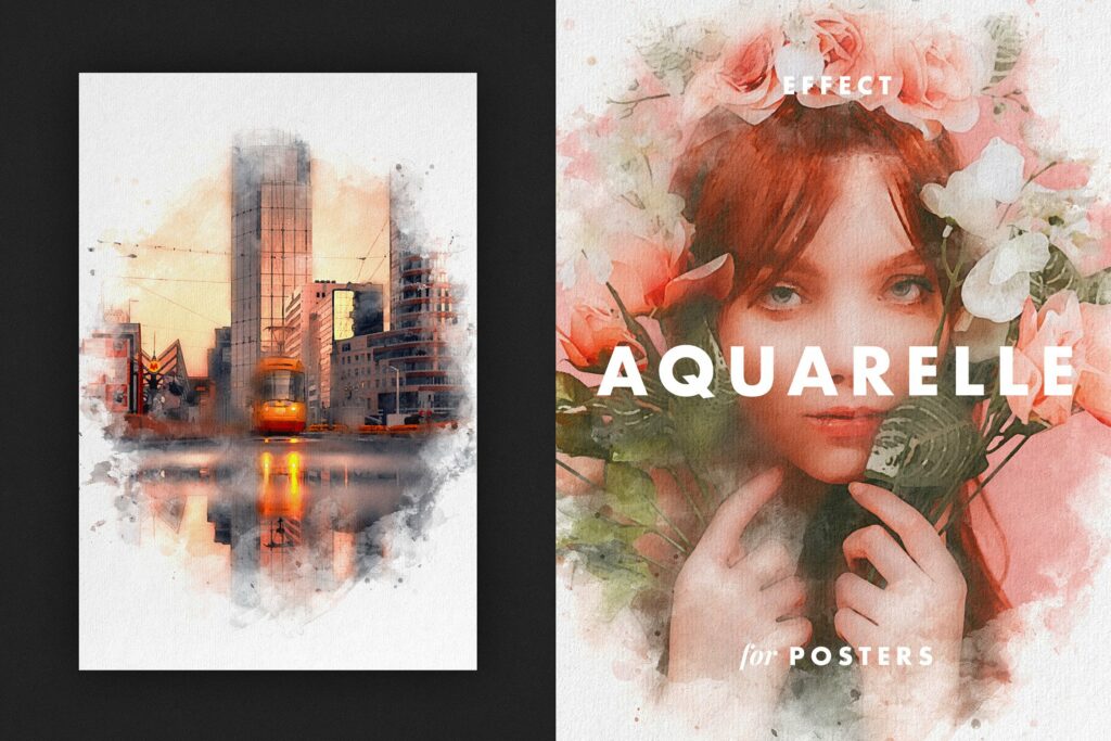 Aquarelle Effect for Posters – MasterBundles