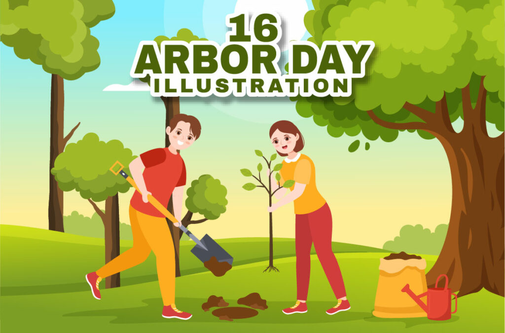 16 Happy Arbor Day Illustration - MasterBundles