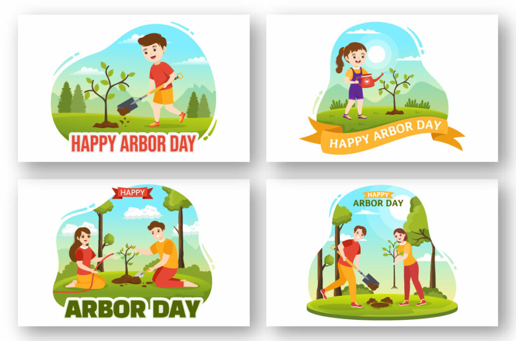 16 Happy Arbor Day Illustration - MasterBundles