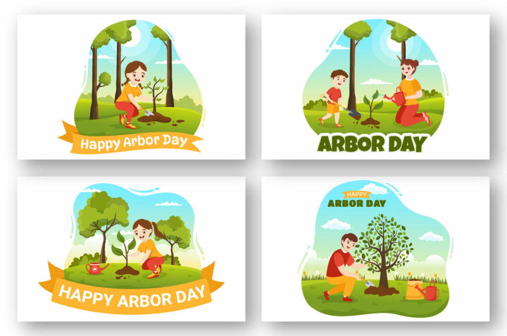 16 Happy Arbor Day Illustration - MasterBundles