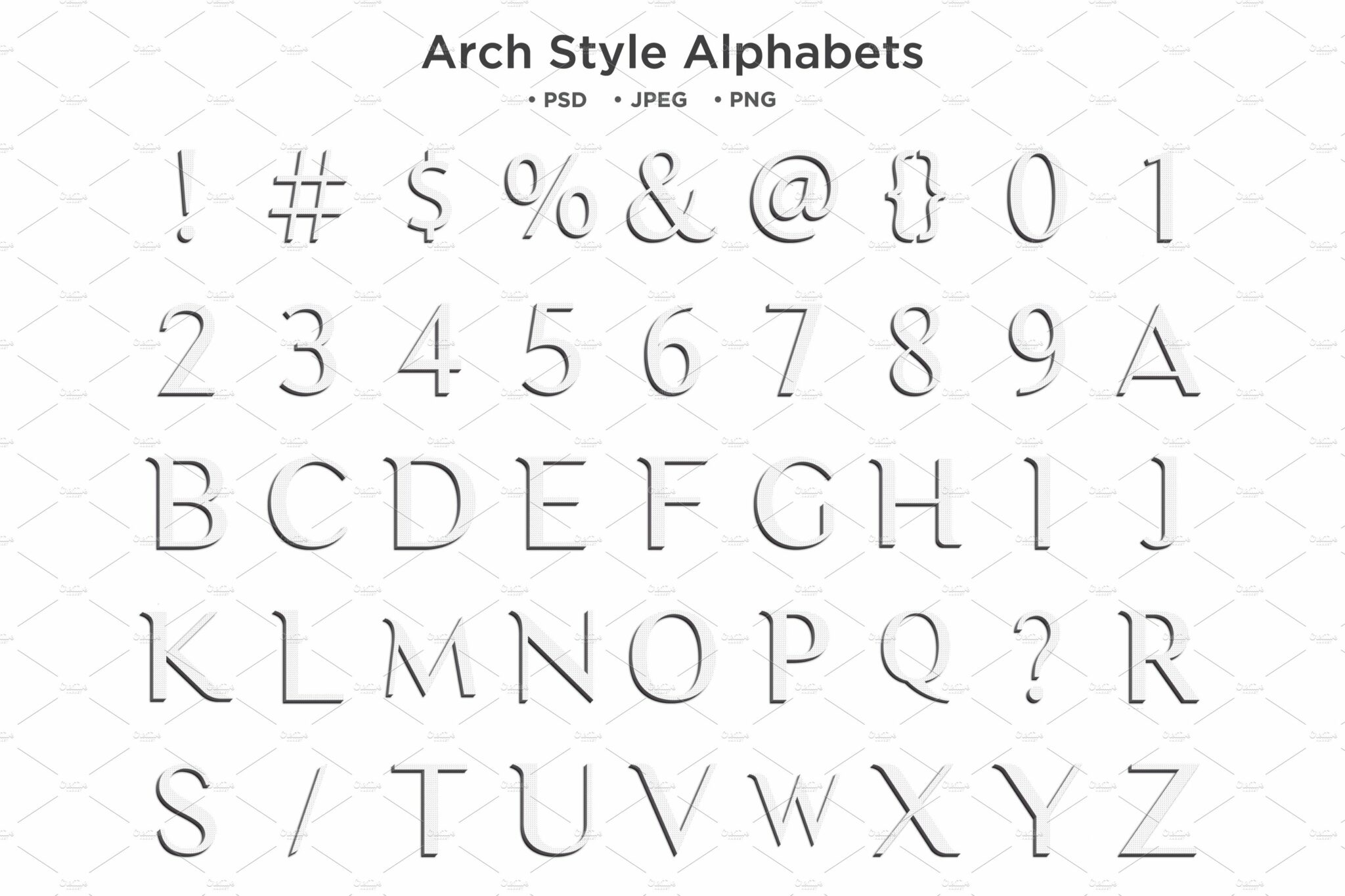 Arch Style Alphabet, abc Typography – MasterBundles