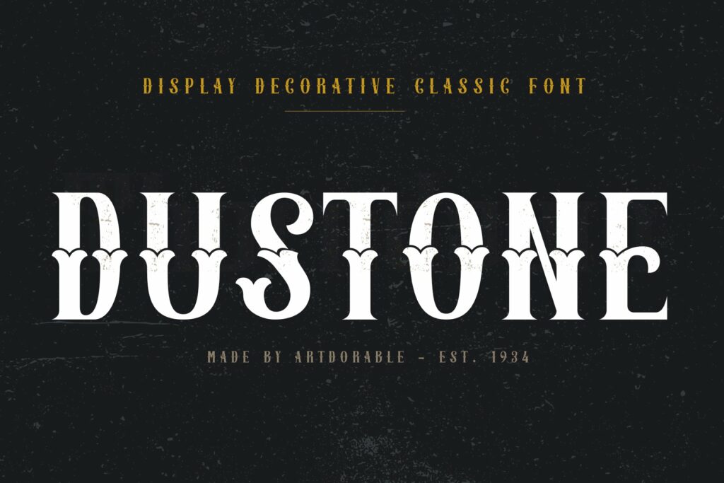 Dustone - Vintage Display Font – MasterBundles