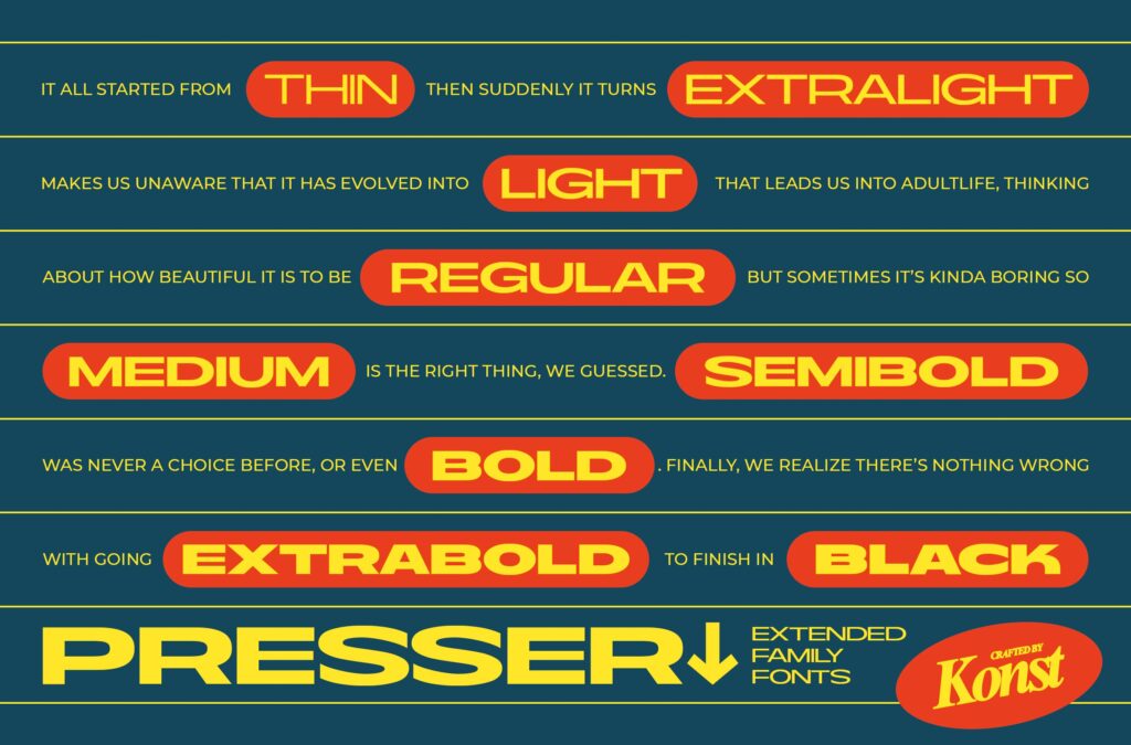 PRESSER - Extended Sans Serif Fonts – MasterBundles
