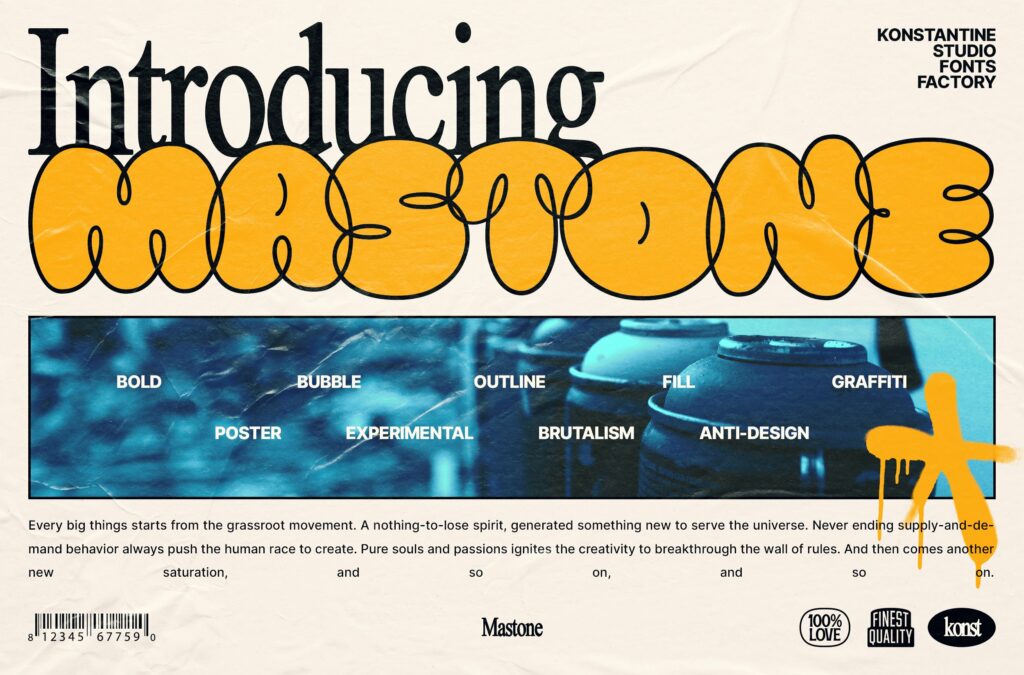 Mastone - Urban Bubble Fonts – MasterBundles