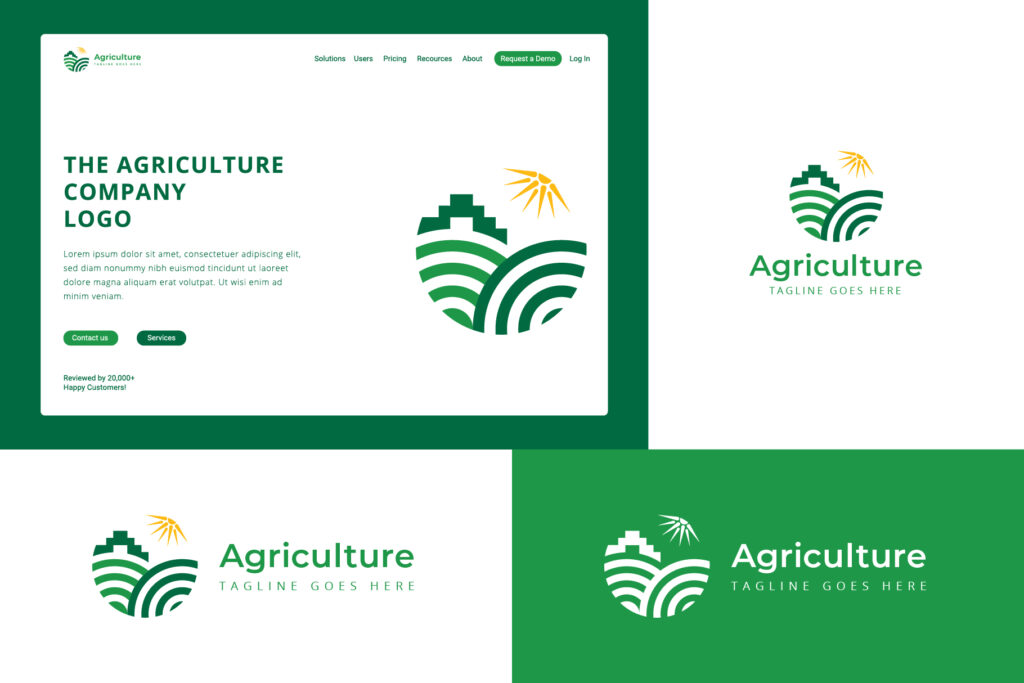 Agriculture | Wheat Farm | agro | Logo design template - MasterBundles
