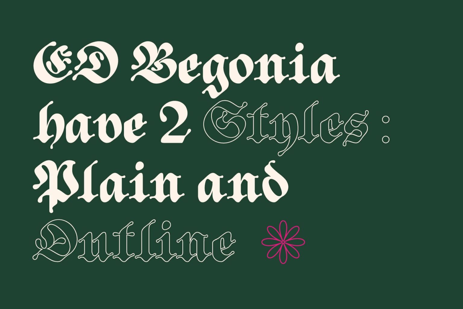 ED Begonia - Blackletter Typeface – MasterBundles