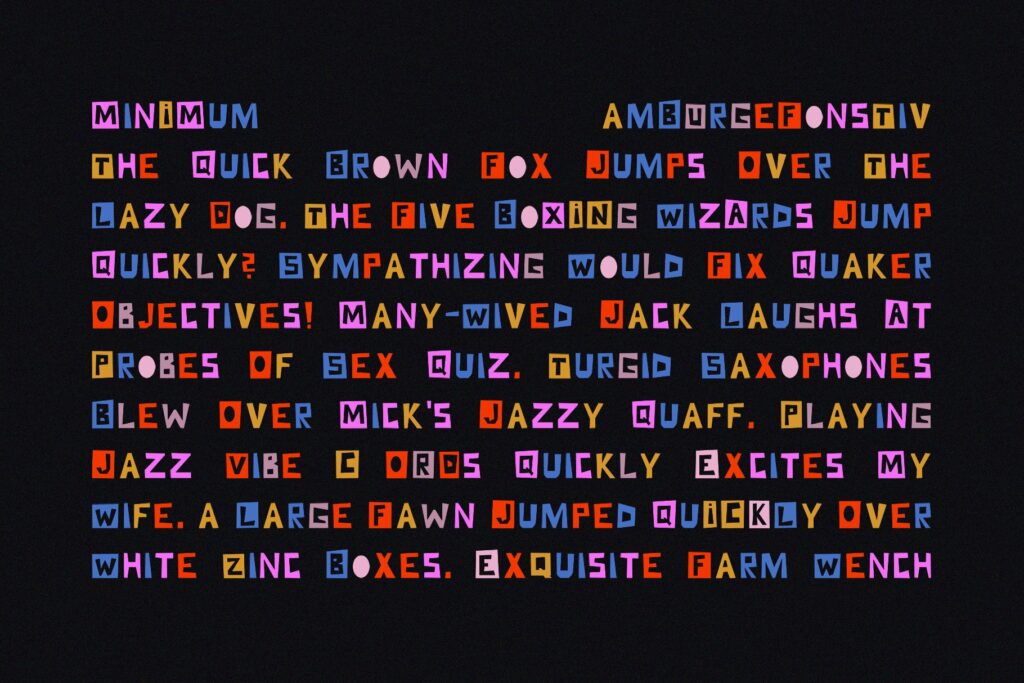 Paper Cut Out Color Bitmap Font – MasterBundles