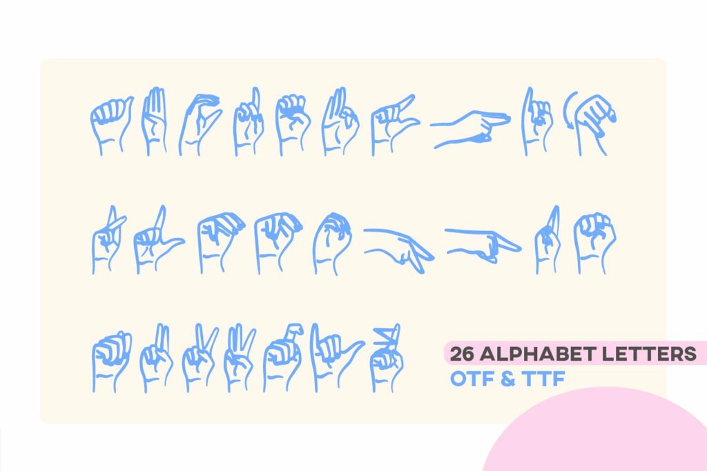 ASL Font American Sign Language Type – MasterBundles