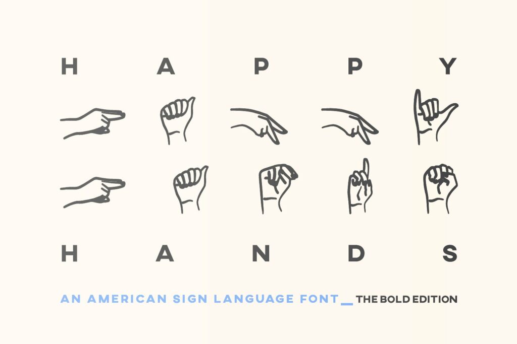 ASL Font American Sign Language Type – MasterBundles