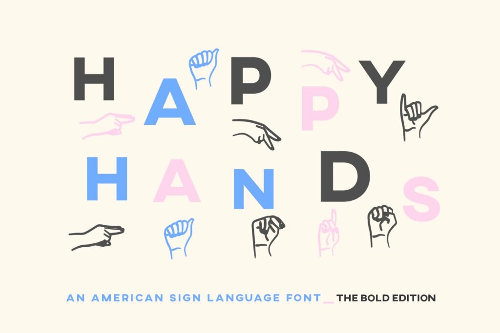 ASL Font American Sign Language Type – MasterBundles