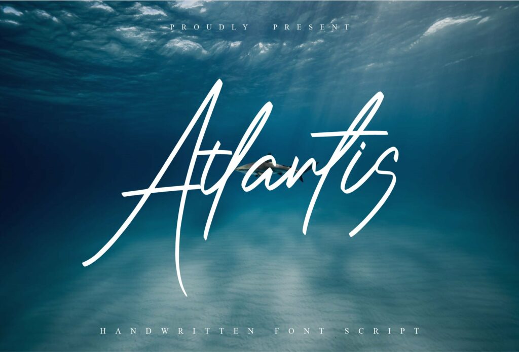 Atlantis - Handwritten Font Script – MasterBundles