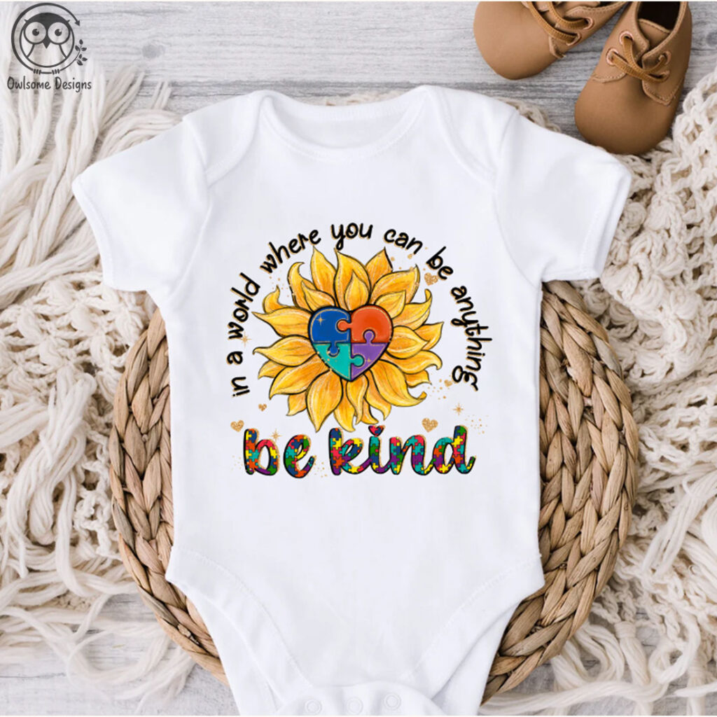Autism Sunflower Be Kind PNG Sublimation - MasterBundles