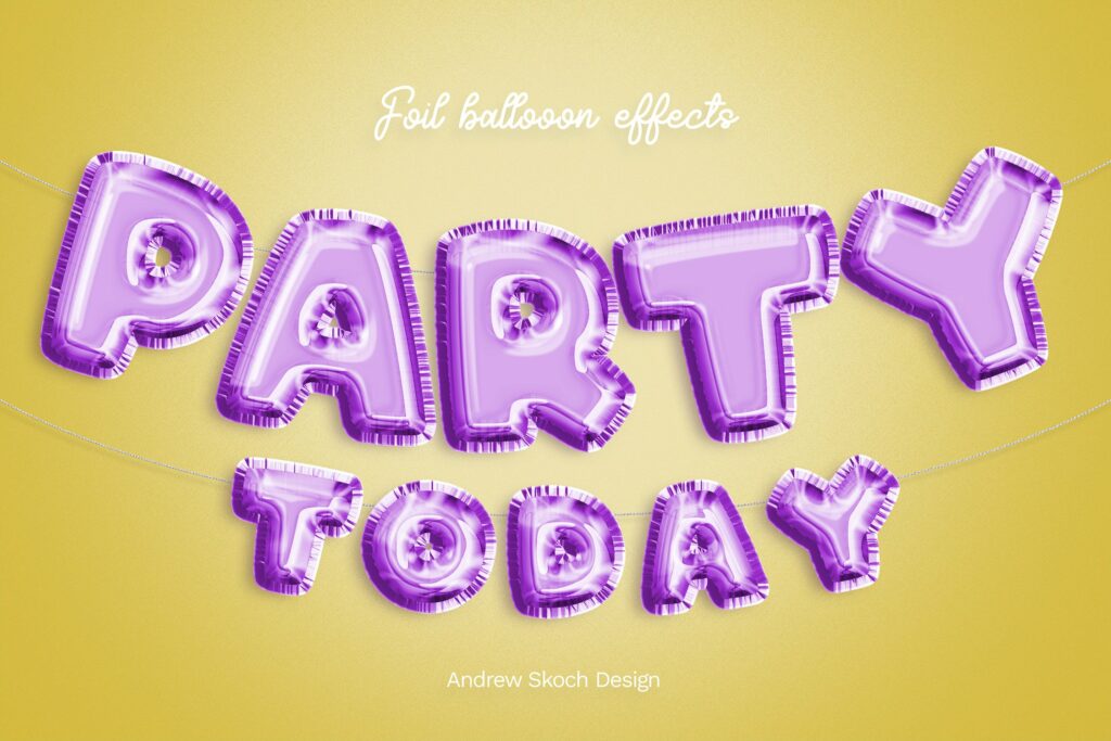 Foil Balloon Text Effects – MasterBundles