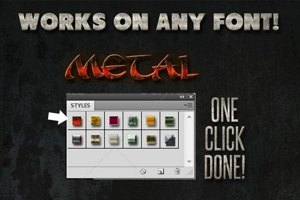 12 Awesome Text Effects Grunge Metal – MasterBundles