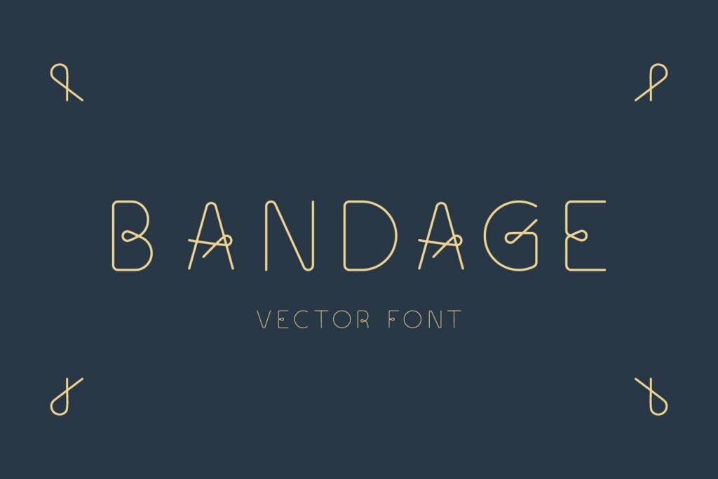 Vector Font. Bandage – MasterBundles