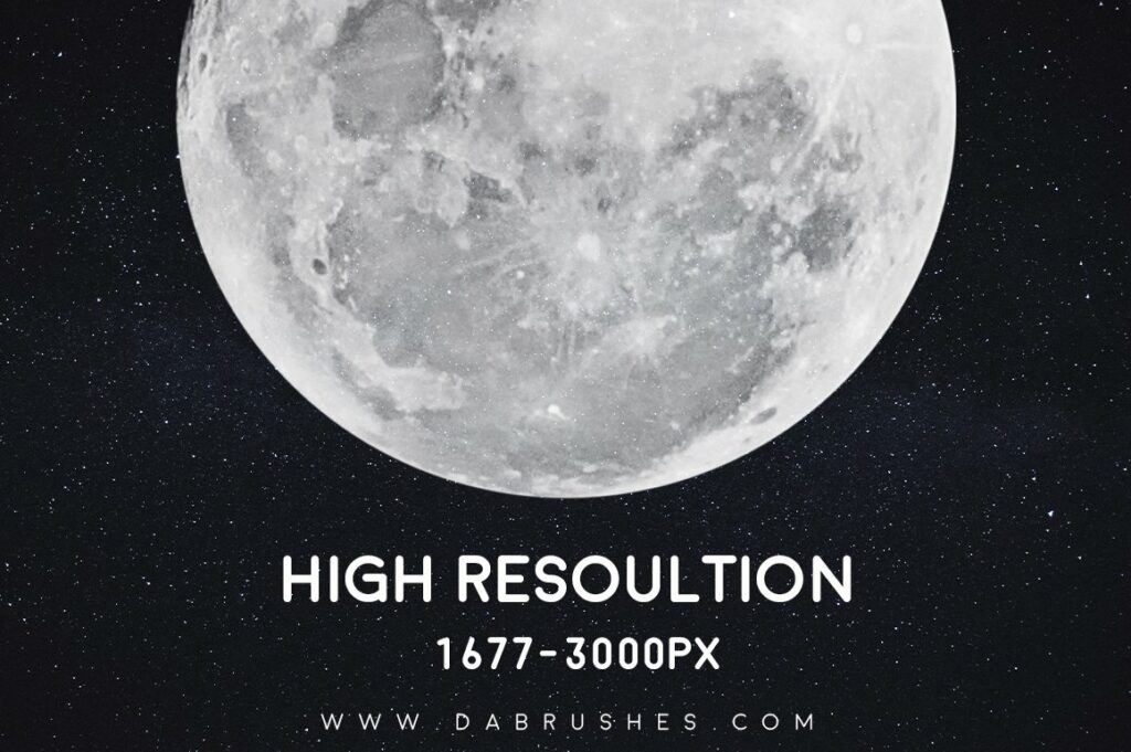 25 Moon Brushes For Photoshop – MasterBundles
