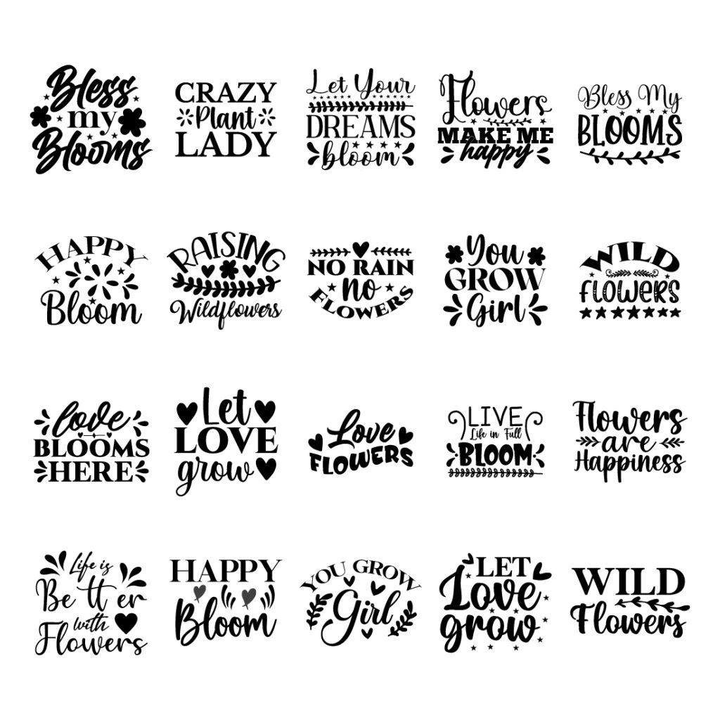 20 Flowers SVG Design Collection - MasterBundles