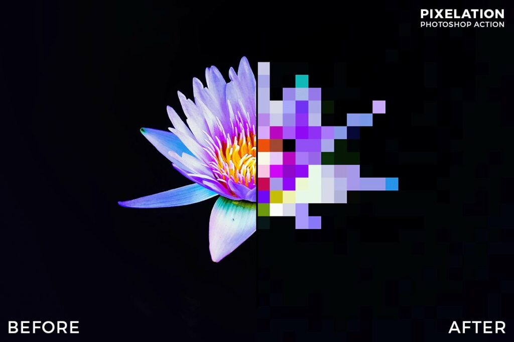 Pixelation Photoshop Action – MasterBundles