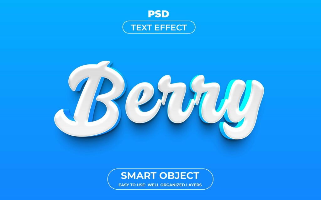 Berry 3D Editable psd Text Effect – MasterBundles