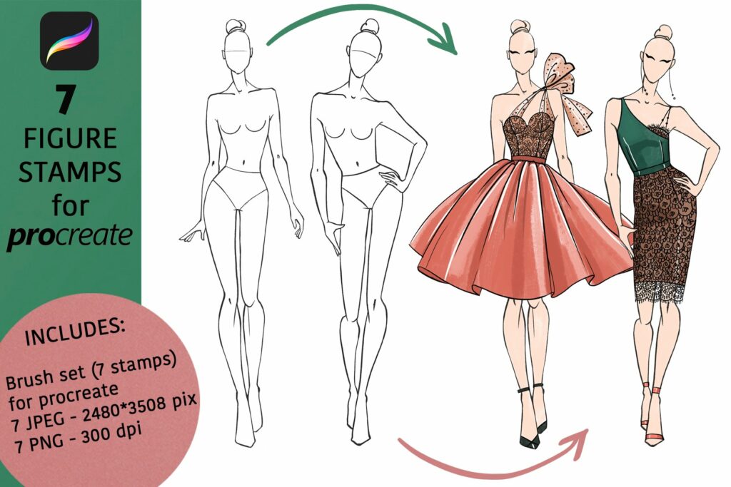 Female Fashion Figure Templates – MasterBundles