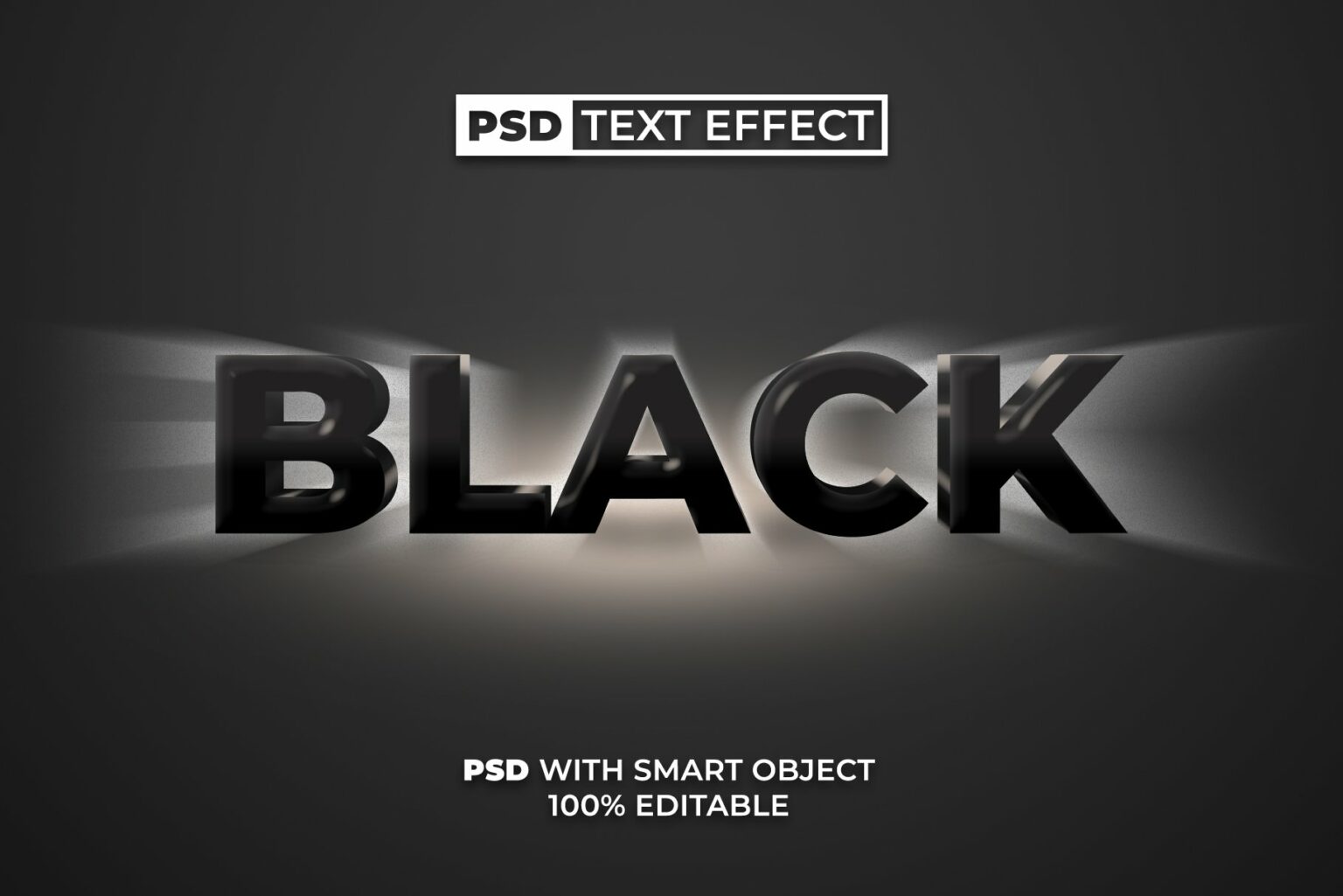 PSD Black Text Effect Back Light – MasterBundles