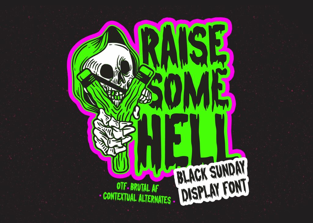 Black Sunday Display Font – MasterBundles