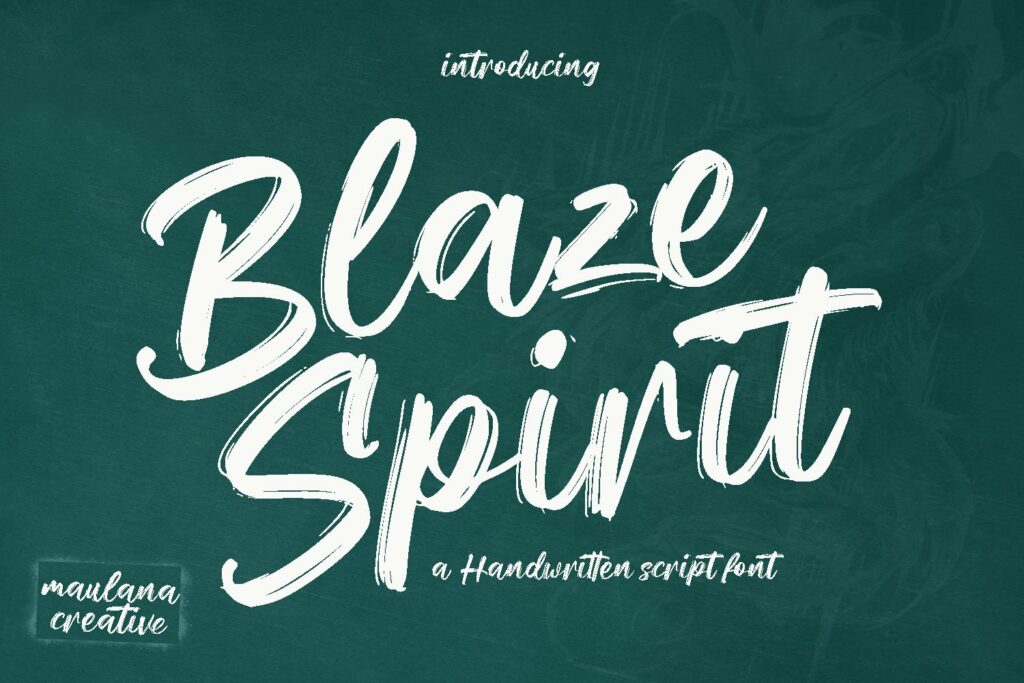 Blaze Spirit Brush Script Font – MasterBundles