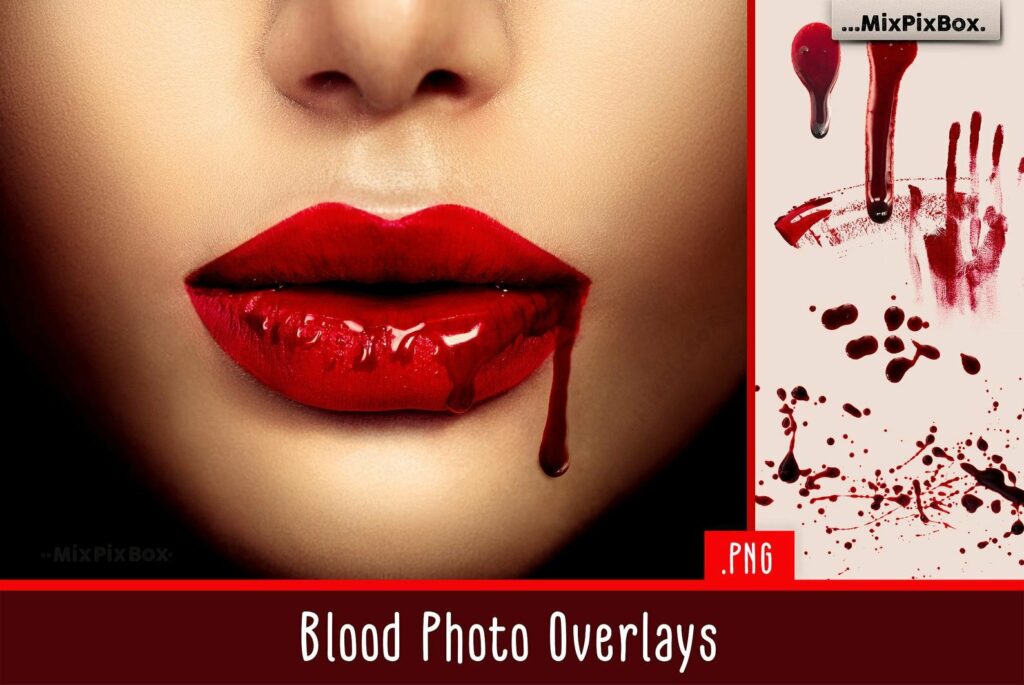 Blood Photo Overlays – MasterBundles