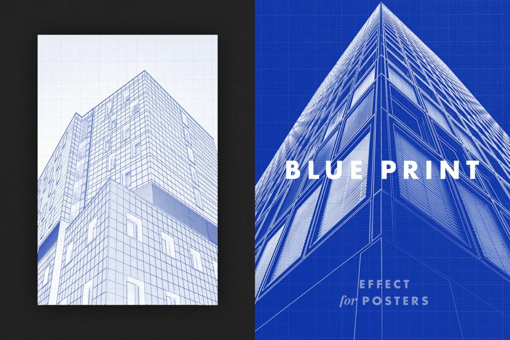 Blueprint Effect for Posters – MasterBundles