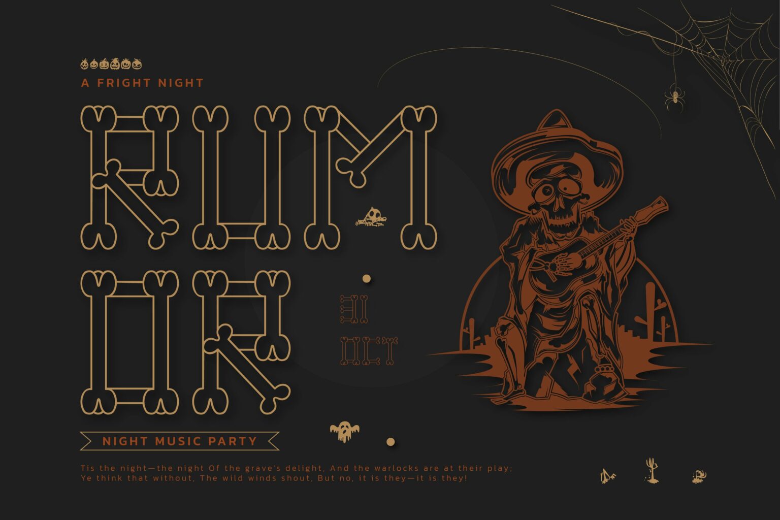 Bones Halloween Display Font – MasterBundles