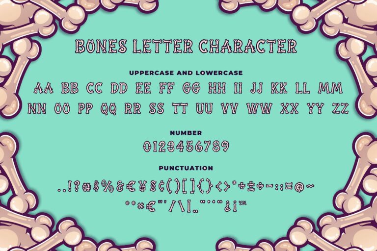 Bones Letter a Bones Style Font – MasterBundles